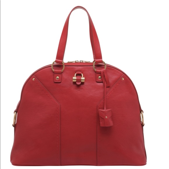 Yves Saint Laurent | Bags | Ysl Sac Muse Red Leather Satchel Vintage ...